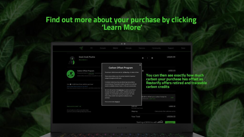 الأعلان عن أطلاق Razer Restorify : خدمة سداد محايدة كربونياً قابلة ...